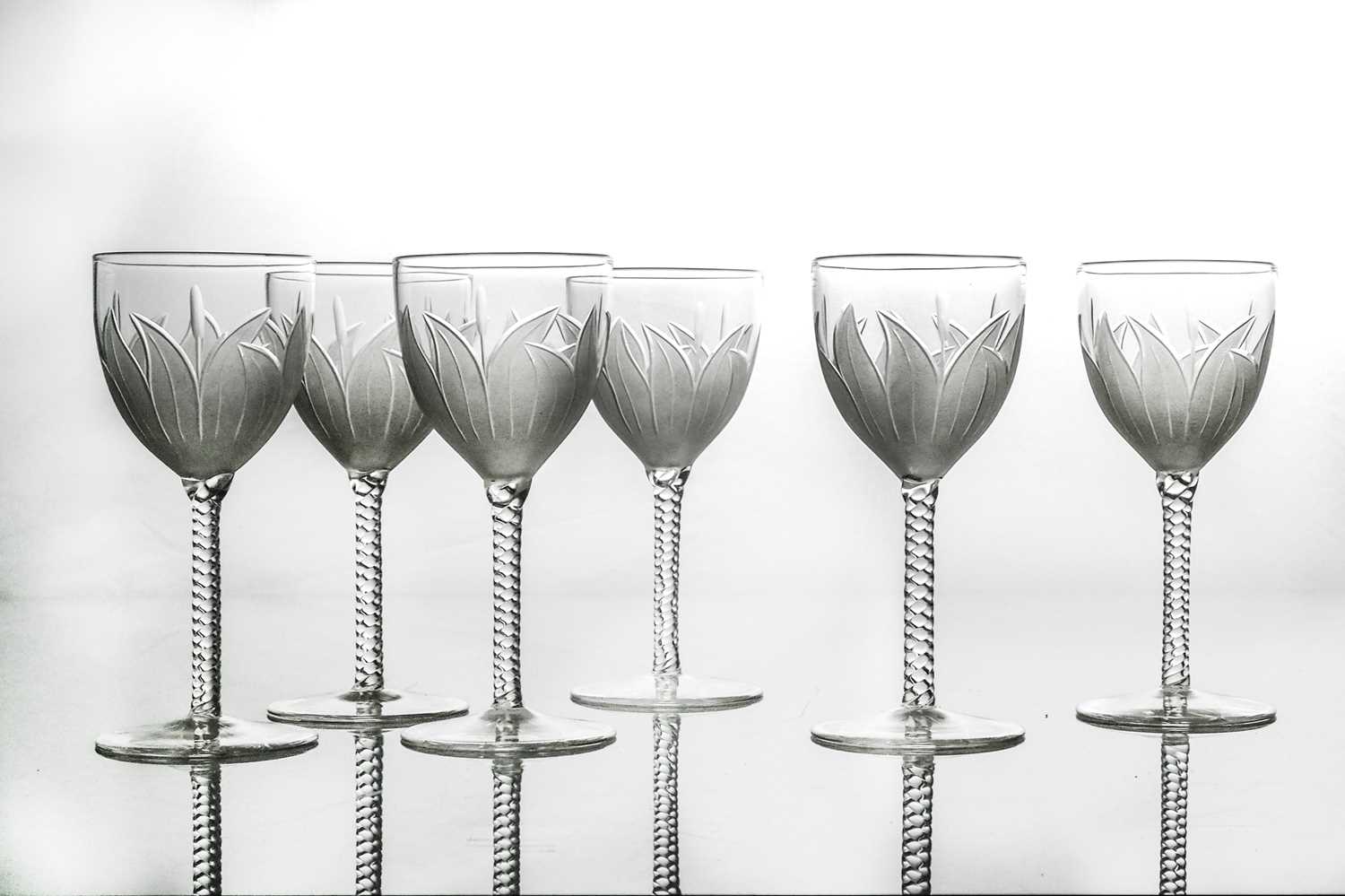 Lot 544 - Richardson, a set of six Stourbridge glass