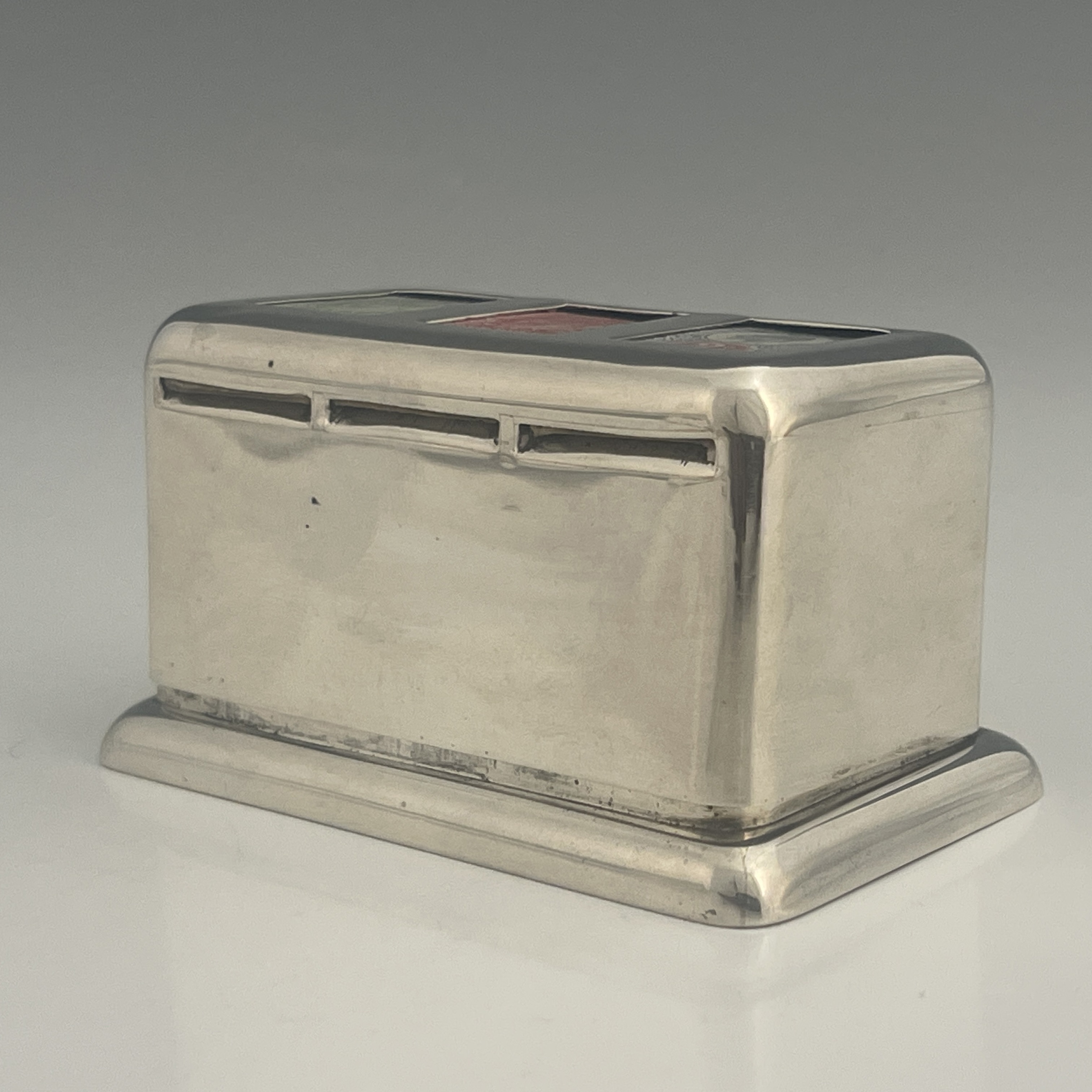 Lot 60 - An Edwardian silver triple stamp box, of