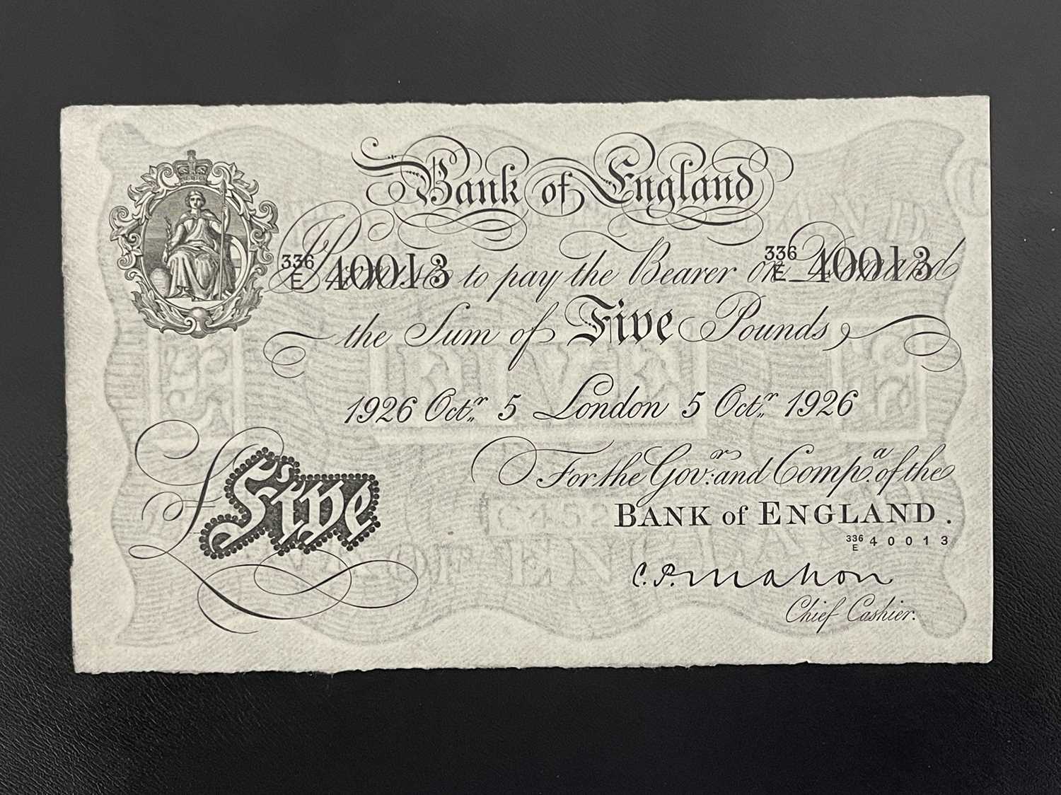Lot 76 - English Banknotes, a black vinyl album