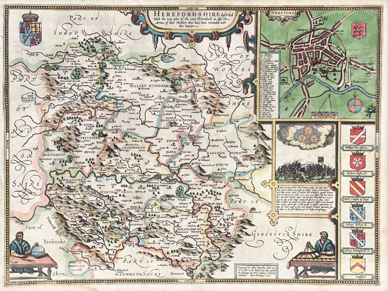 Lot 402 - John Speed (British, 1552-1629), map of