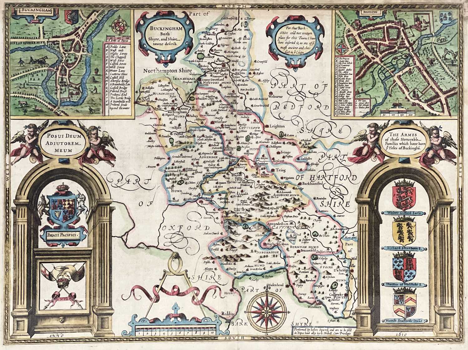 Lot 405 - John Speed (British, 1552-1629), map of