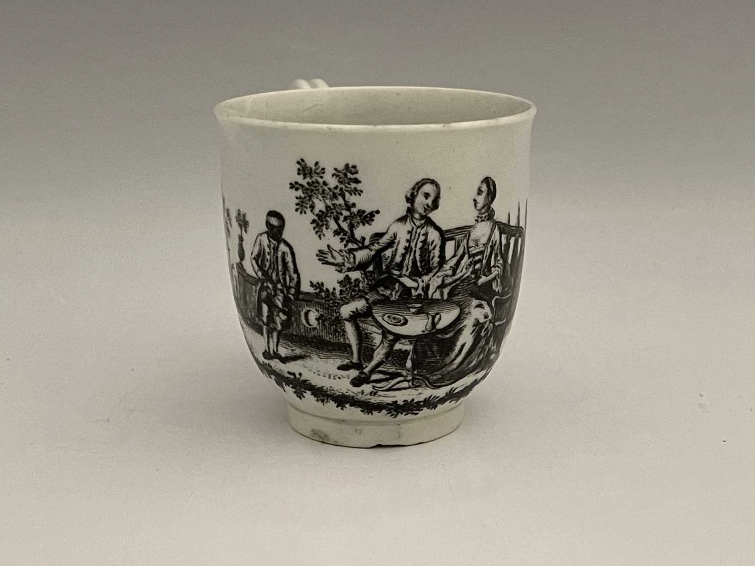 Lot 708 - An English porcelain coffee cup, Liverpool