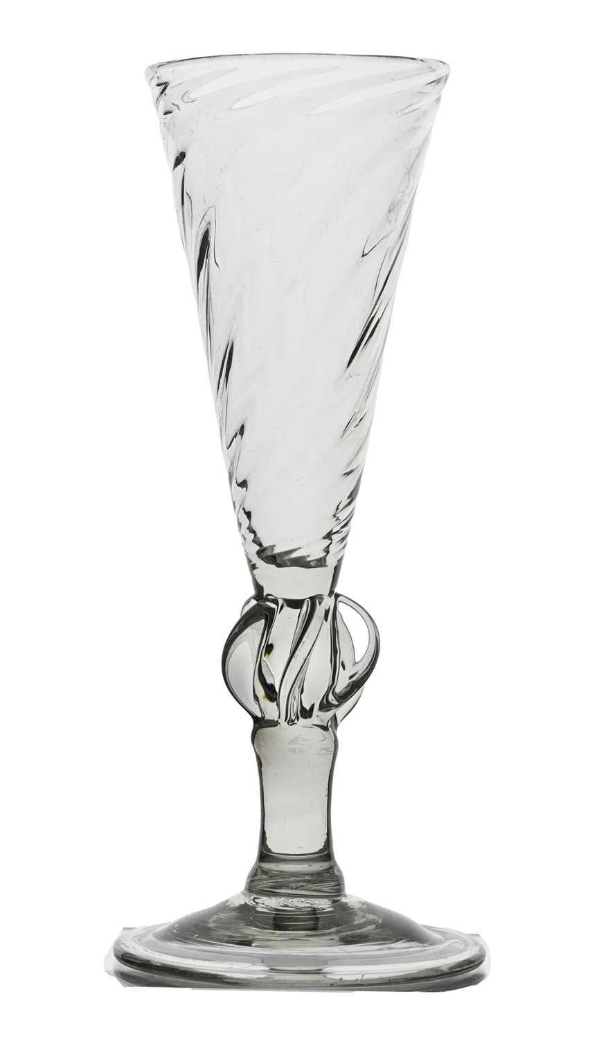 Lot 341 A Propeller Knop Glass Ale Flute Circa 1700