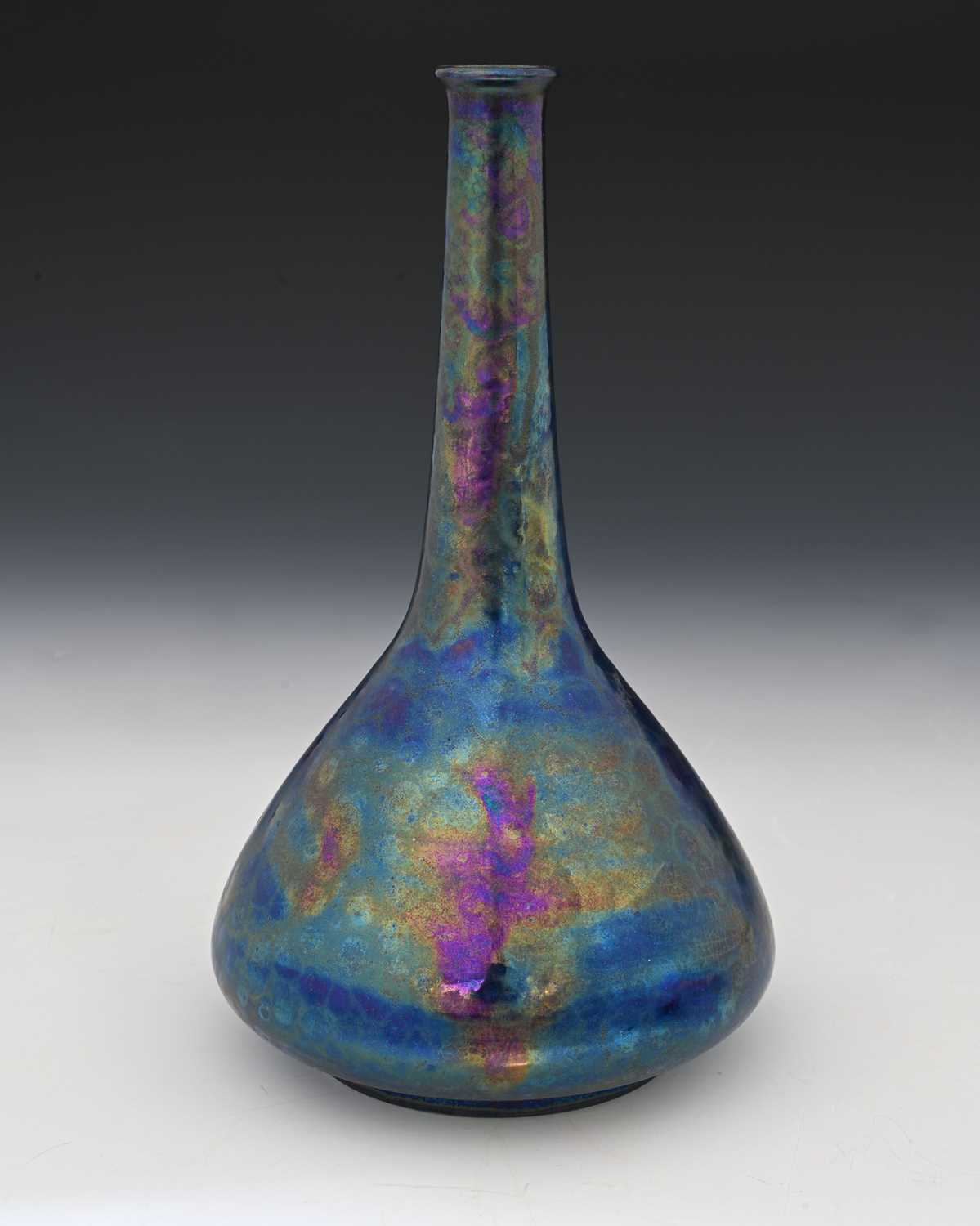 Lot 731 - Ruskin Pottery, a Kingfisher lustre vase,