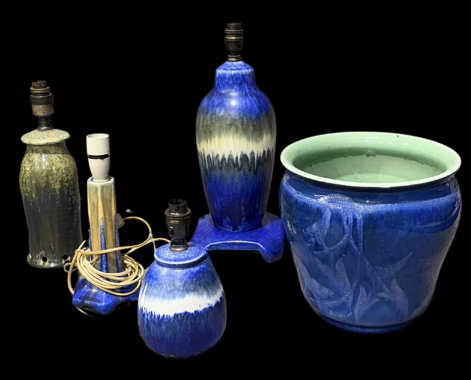 Lot 161 - Ruskin Pottery, a collection of Crystalline