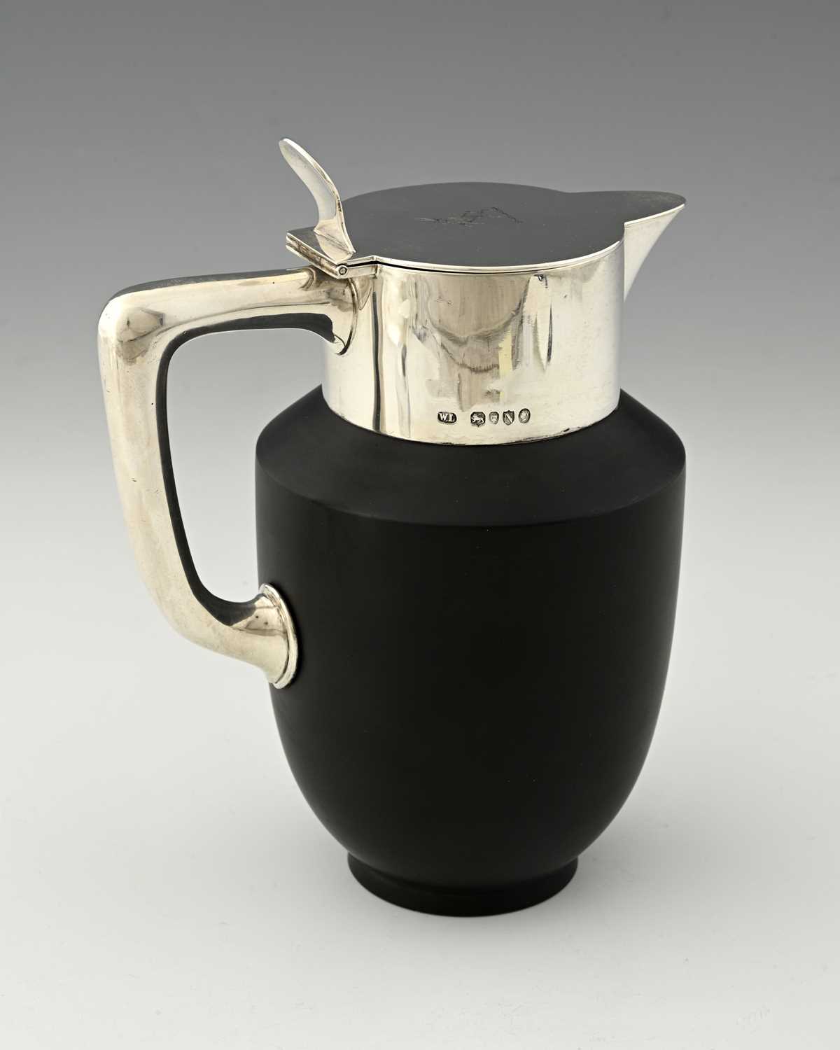 Lot 354 - A Victorian silver-mounted matt basalt
