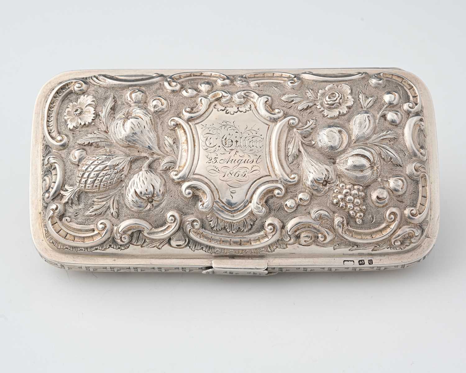 Lot 271 - A Victorian silver cheroot case, Birmingham