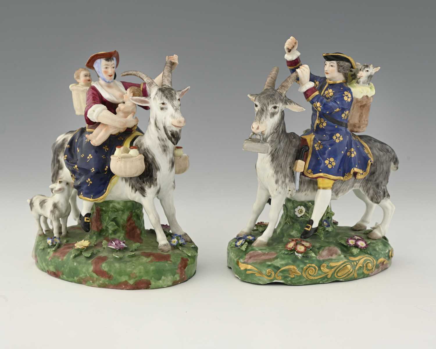 Lot 561 - A pair of Samson figures after Derby,