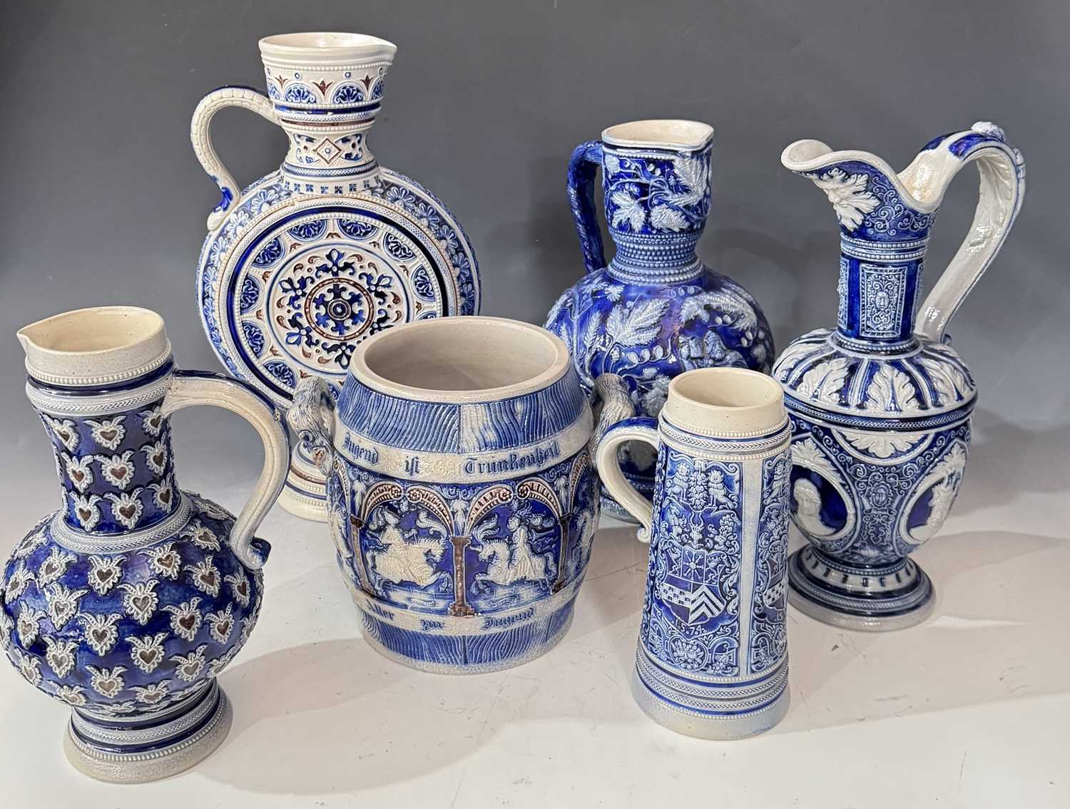 Lot 62 - A collection of 19th century German salt