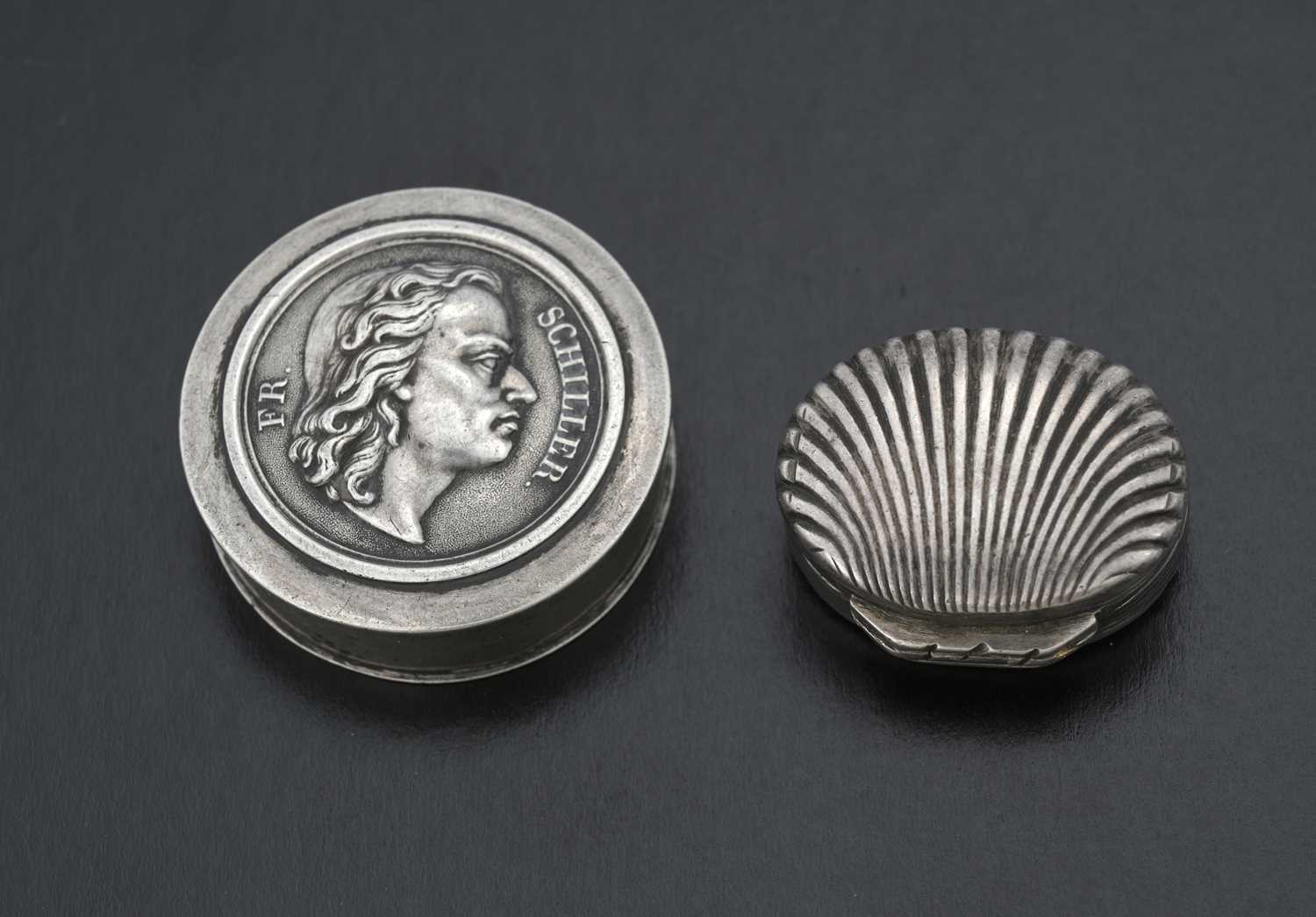 Lot 410 - A German silver counter box, of circular