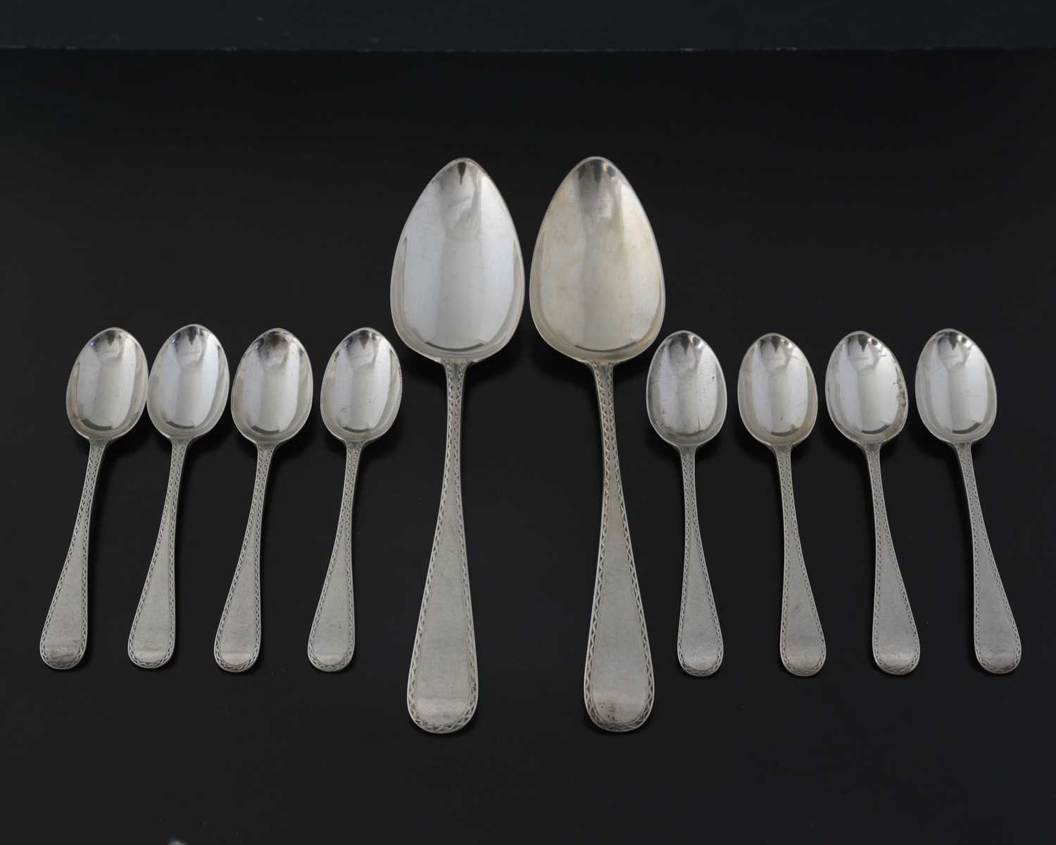 Lot 206 - A group of old English thread pattern spoons,