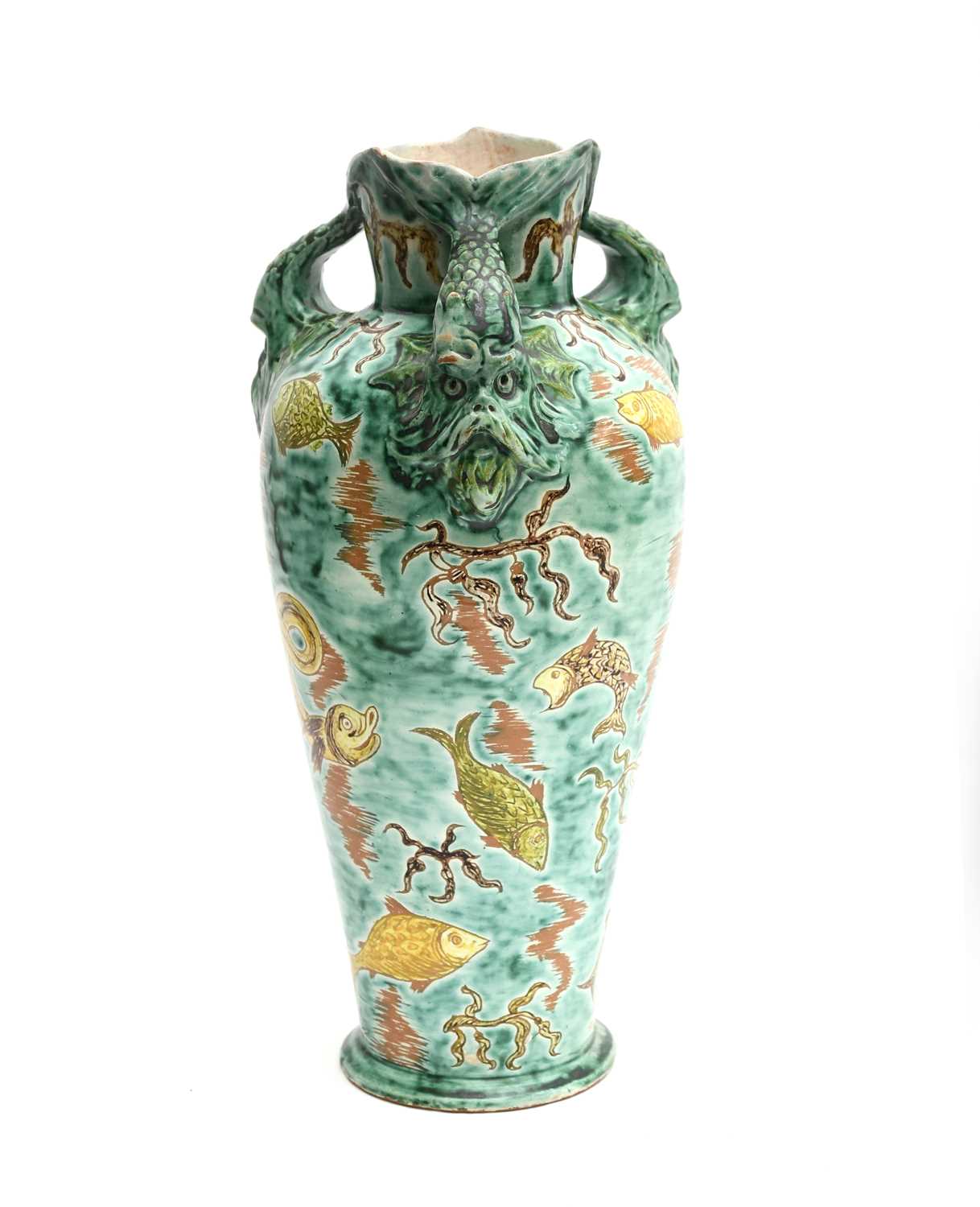 Lot 262 - An unusual Della Robbia Pottery vase by