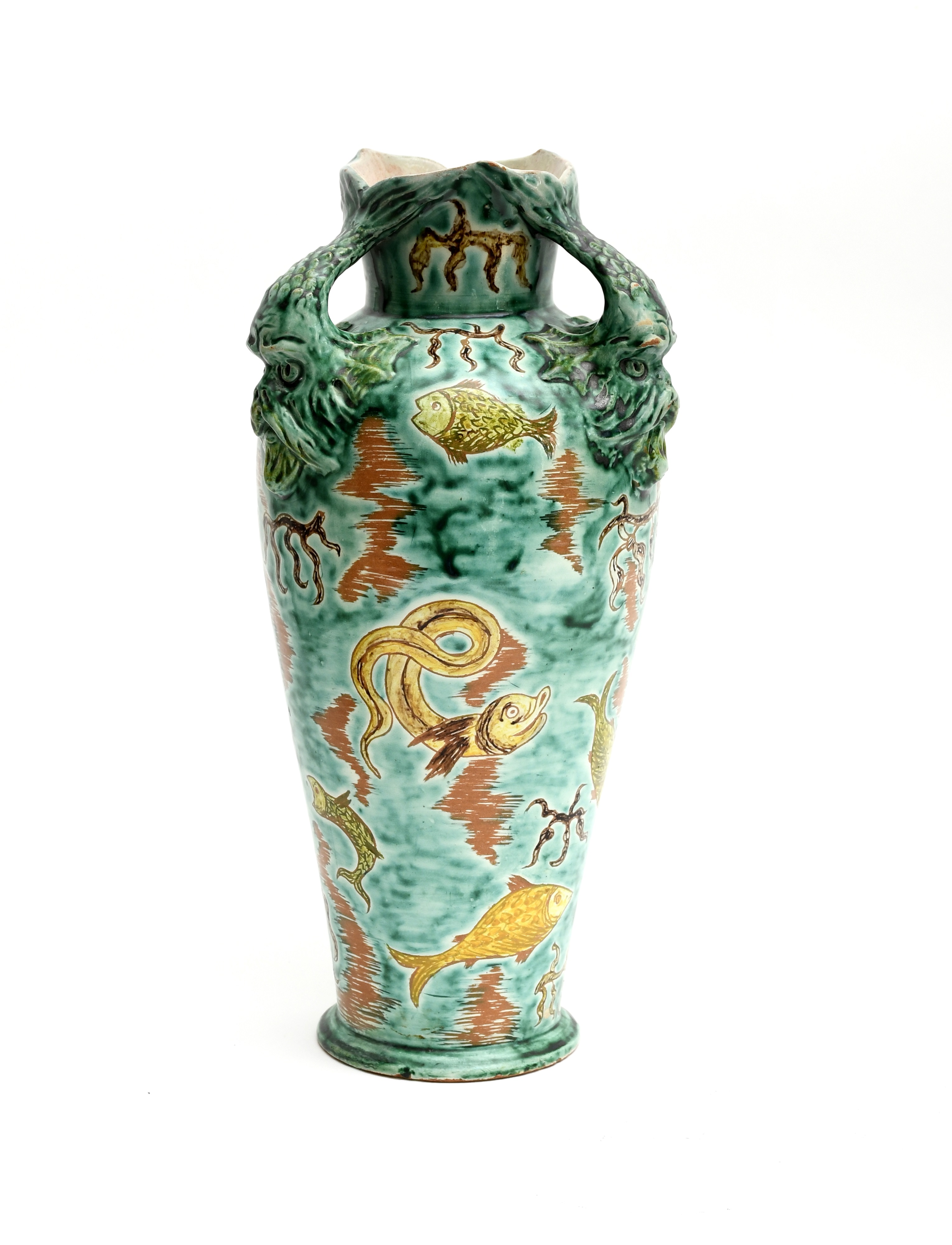 Lot 262 - An unusual Della Robbia Pottery vase by